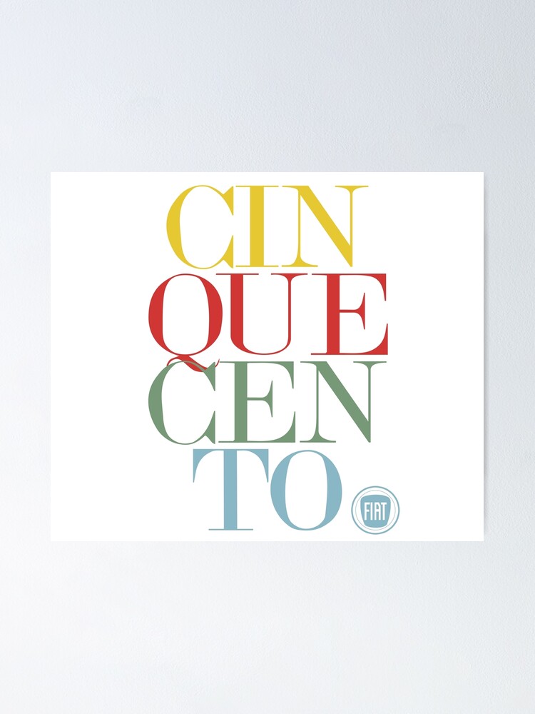 "CINQUECENTO - BROCHURE" Poster for Sale by ThrowbackMotors | Redbubble