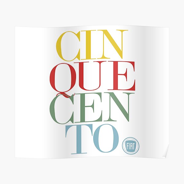 "CINQUECENTO - BROCHURE" Poster for Sale by ThrowbackMotors | Redbubble