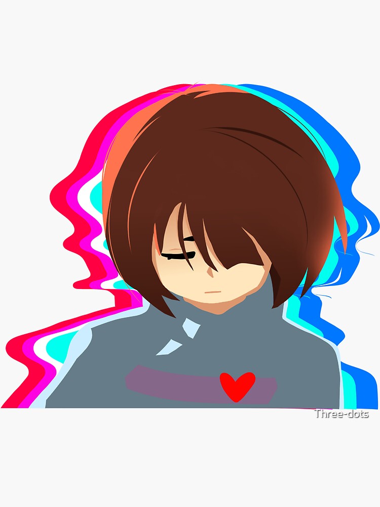 "Undertale Frisk" Sticker for Sale by Three-dots | Redbubble