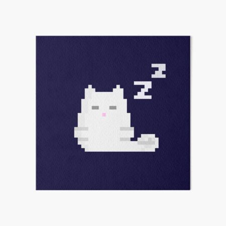 "Sleeping Pixel Art Cat" Art Board Print for Sale by workshoptourist ...