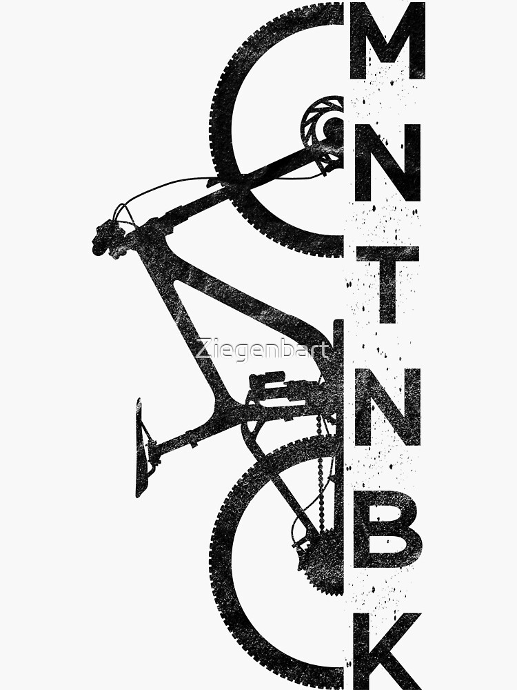 "mountain bike MTB cycling cyclist gift" Sticker for Sale by Ziegenbart ...