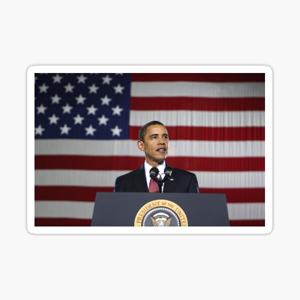 "Barack Obama Speech" Sticker for Sale by ArgosDesigns | Redbubble