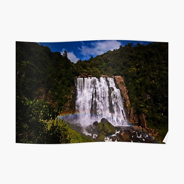 "Waitomo Waterfall" Poster for Sale by nmahler | Redbubble