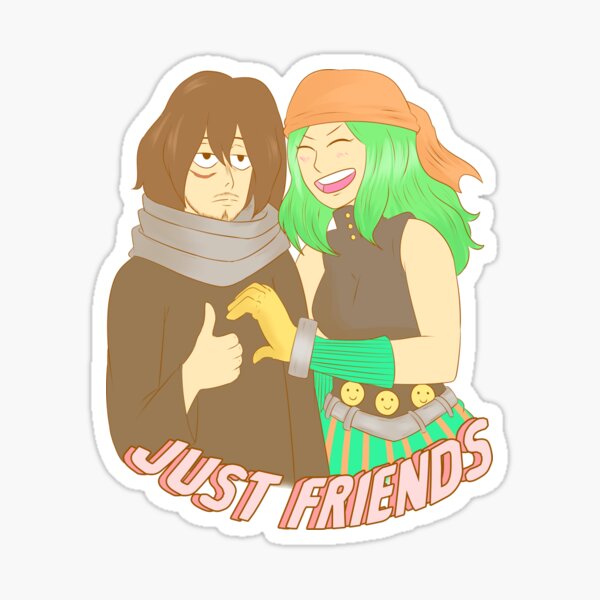 "Just Friends- Aizawa and Miss Joke" Sticker by lanaflowerz | Redbubble