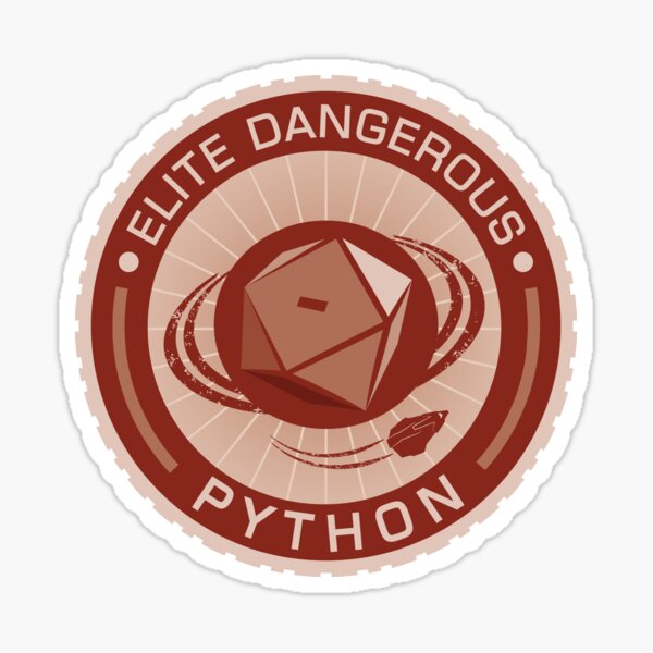 "ELITE DANGEROUS PYTHON SEAL DARK RED" Sticker by Madjack66 | Redbubble
