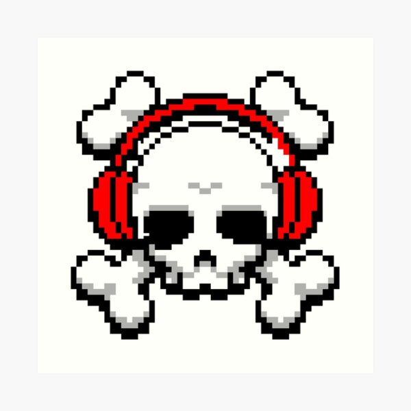 8 Bit Skeleton Art Prints | Redbubble
