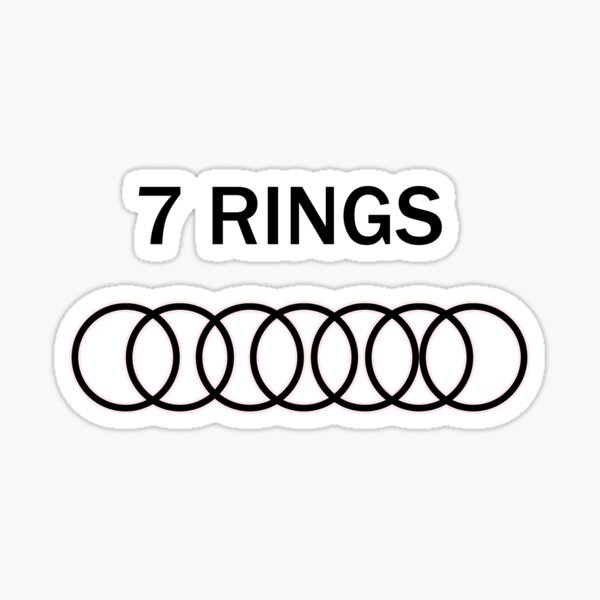 "7 Rings" Sticker for Sale by FabloFreshcoBar | Redbubble