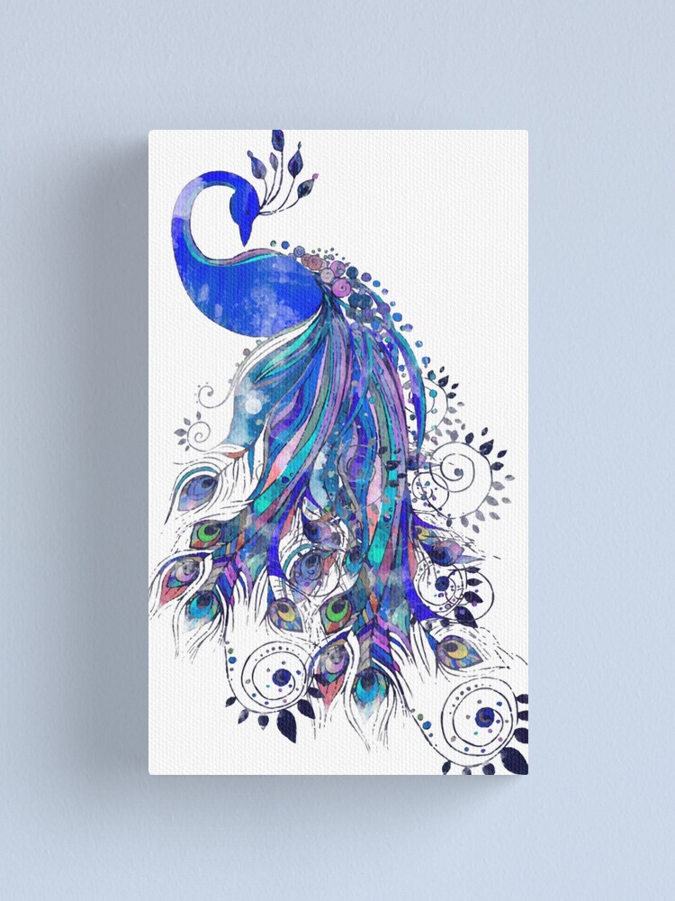 "Beautiful blue Peacock design" Canvas Print for Sale by Creative-DUDE ...