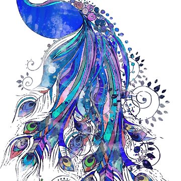 "Beautiful blue Peacock design" Greeting Card for Sale by Creative-DUDE ...