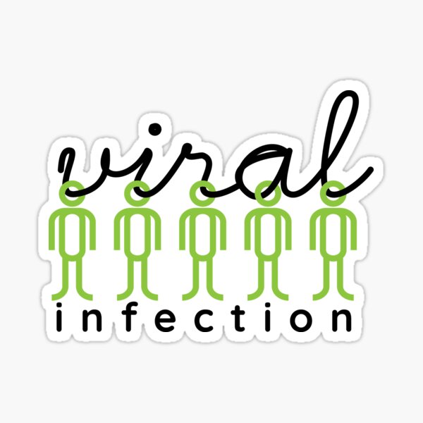 "viral infection" Sticker for Sale by kislev | Redbubble