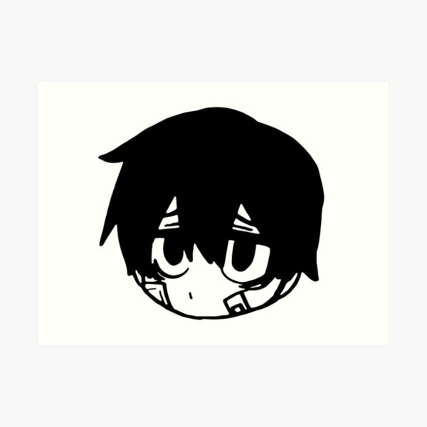 "Black and White Hooni" Art Print by donutsen | Redbubble