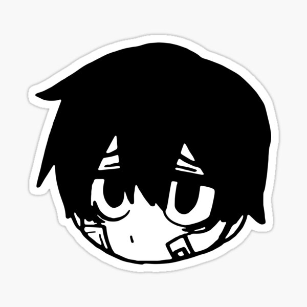 "Black and White Hooni" Sticker for Sale by donutsen | Redbubble