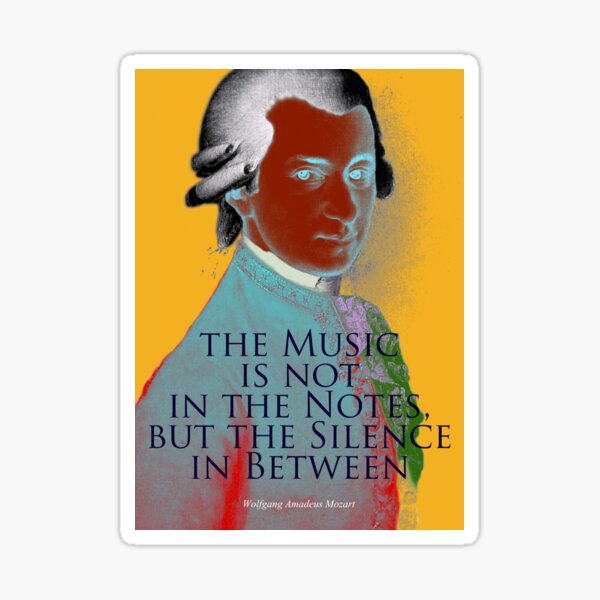 "Wolfgang Amadeus Mozart Quote 3" Sticker for Sale by pahleeloola ...
