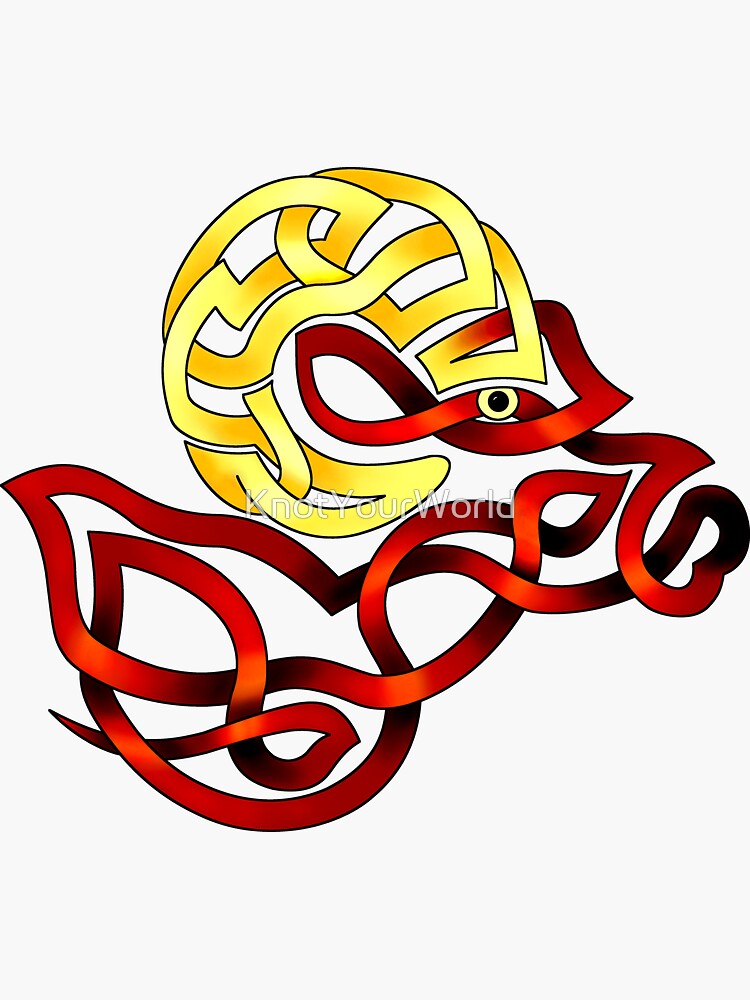 "Celtic Knot Ram's Head" Sticker for Sale by KnotYourWorld | Redbubble