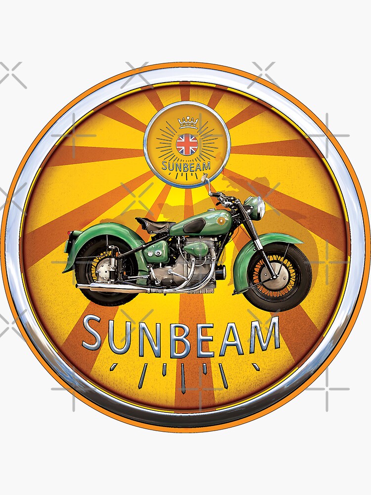 "Sunbeam Motorcycles England" Sticker by BarnFindDave | Redbubble