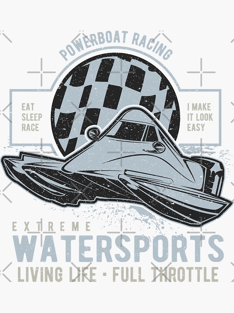 "Powerboat Water Sports" Sticker for Sale by offroadstyles | Redbubble