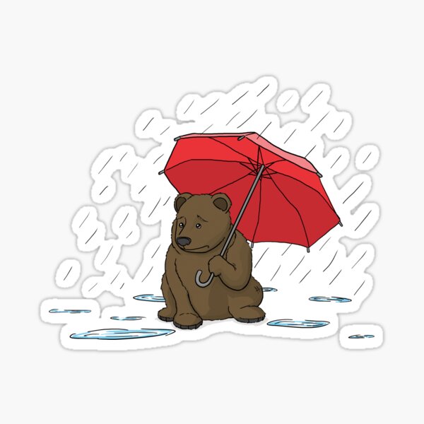 "Drizzly Bear" Sticker by aryu | Redbubble