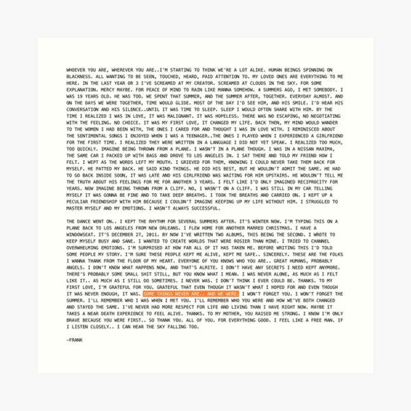 Frank Ocean Art Prints | Redbubble