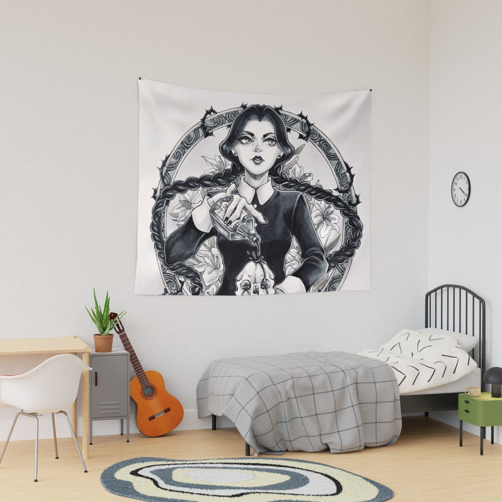 "Wednesday Addams" Sticker for Sale by C-Yen | Redbubble