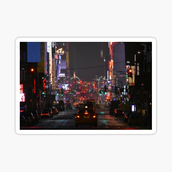 "Times Square Nightlife" Sticker by chadjakewell | Redbubble