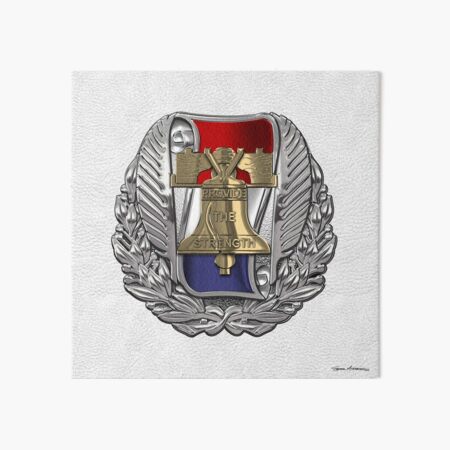 "Army Recruiting Command - USAREC Crest over White Leather" Art Board ...