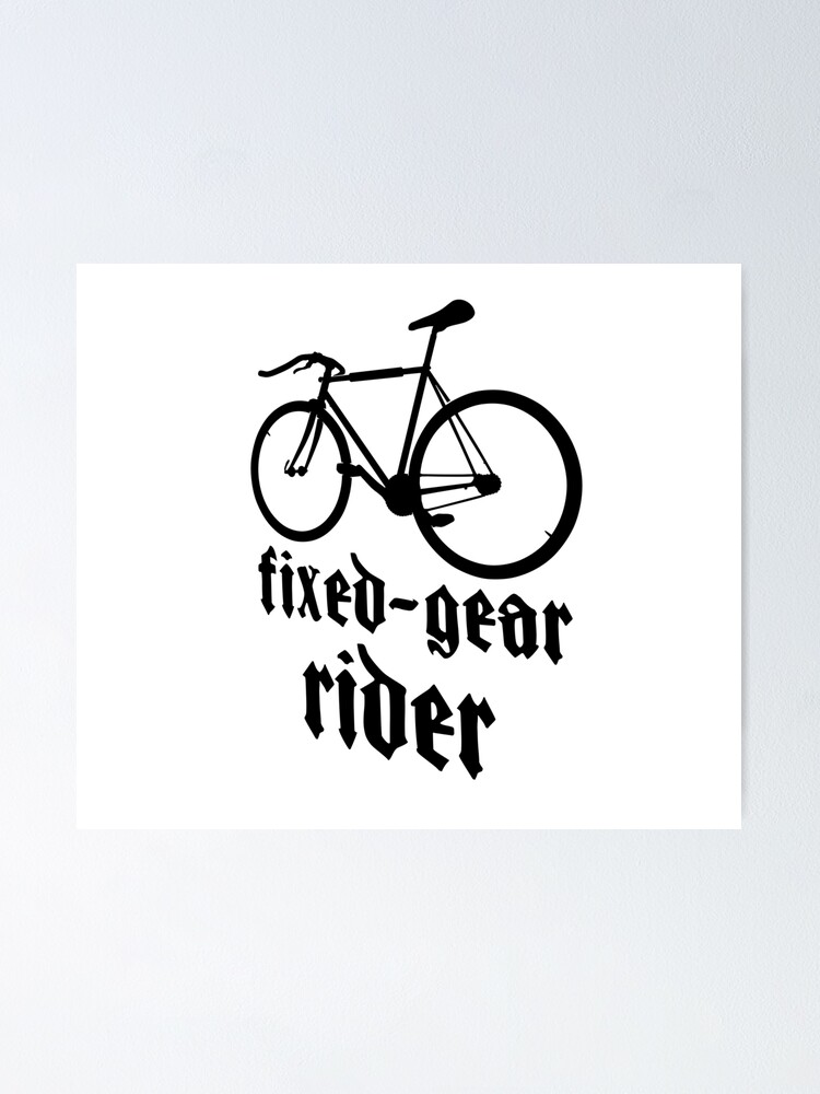 "Fixed-gear rider" Poster by vssff | Redbubble