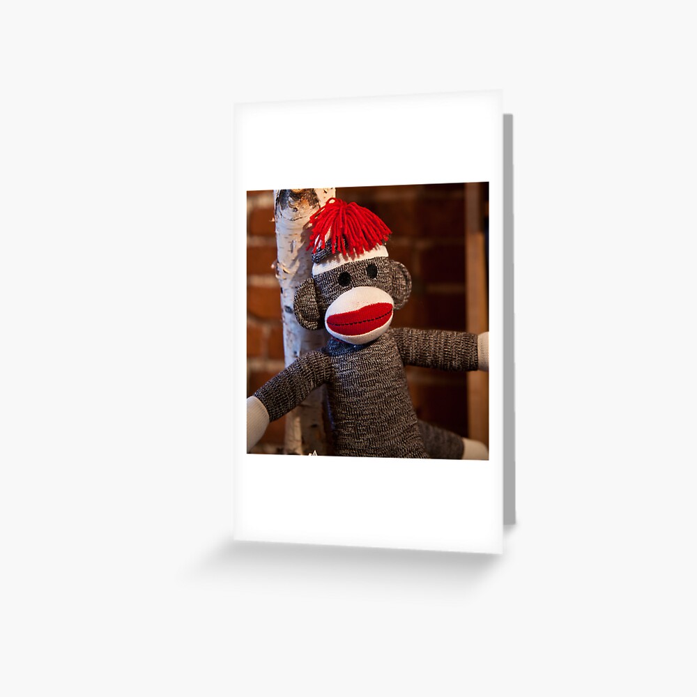 "Sock Monkey" Greeting Card for Sale by roninart | Redbubble