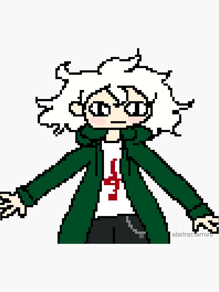 "nagito komaeda pixel" Sticker for Sale by abstracterrors | Redbubble