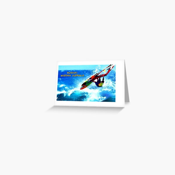 "Windsurfer Digital Painting 1 From WallsOfFameAust" Greeting Card by ...