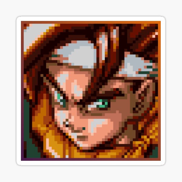 "Crono Portrait - Chrono Trigger" Sticker for Sale by PixelArtStore ...