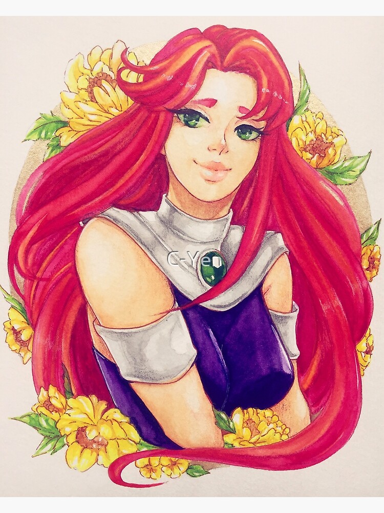 "Teen Titans - Starfire" Poster by C-Yen | Redbubble