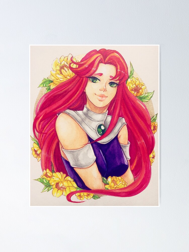 "Teen Titans - Starfire" Poster by C-Yen | Redbubble