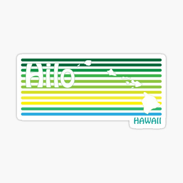 "Hilo, Hawaii" Sticker by CM-PD | Redbubble