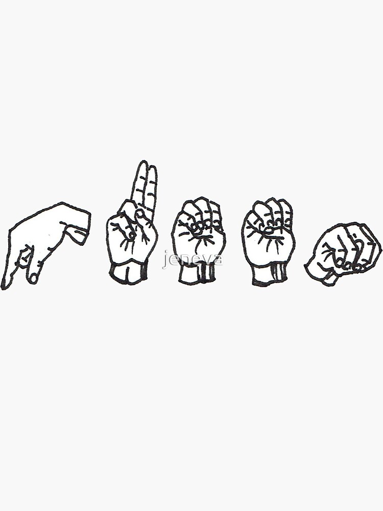 "Queen (in ASL)" Sticker for Sale by jeneva | Redbubble
