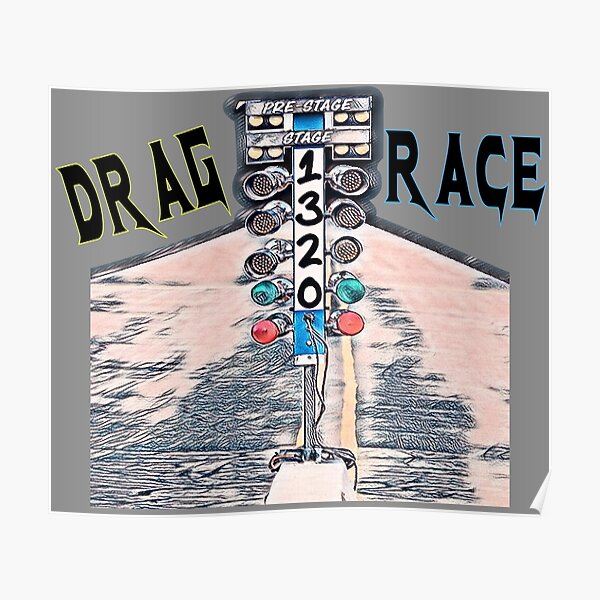 "Drag Racing Christmas Tree Lights, Staging Lights" Poster by CharJens ...