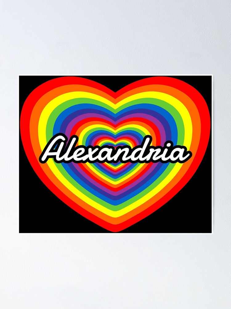 "I Love Alexandria Ocasio-Cortez AOC rainbow heart" Poster by ...