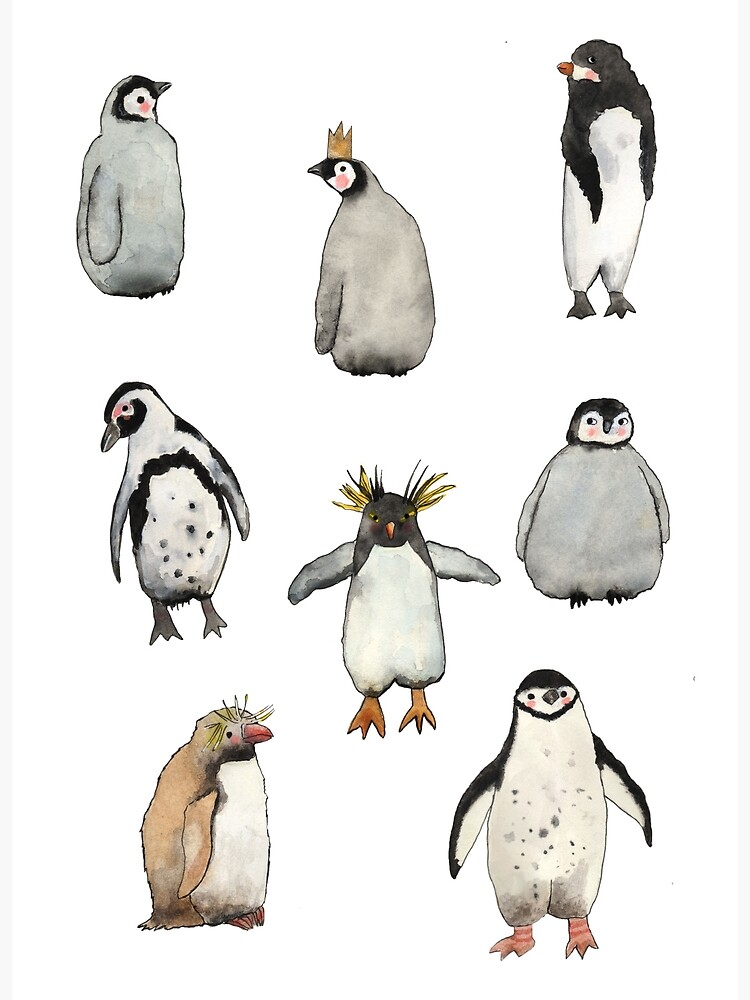 "Penguin gang" Poster for Sale by tinavandijk | Redbubble