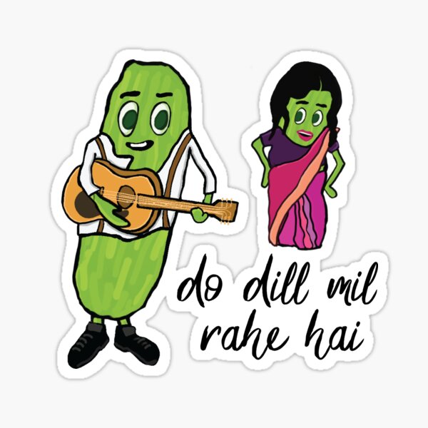 "Do Dill Mil Rahe Hai - Bollywood Dill Puns" Sticker for Sale by ...