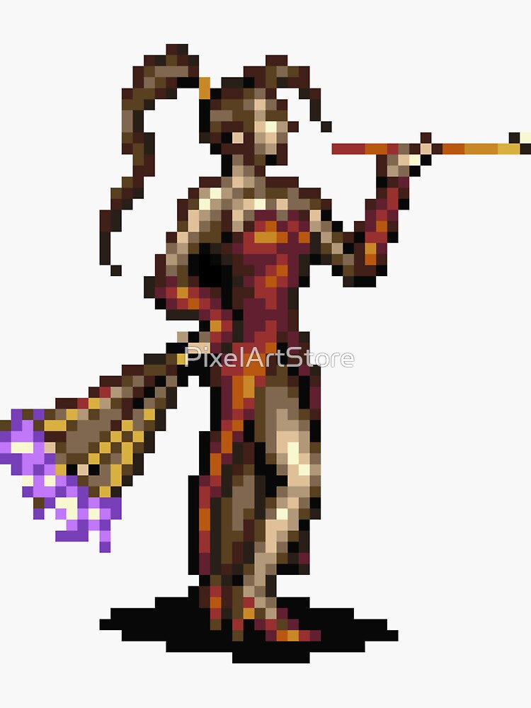 "16-Bit Red Dancer" Sticker for Sale by PixelArtStore | Redbubble