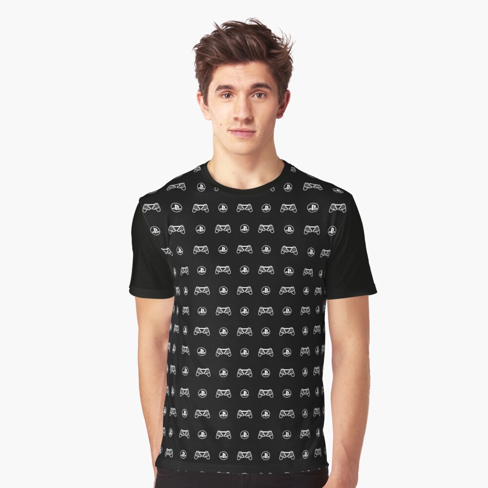 "PS2 Pattern" T-shirt for Sale by ymcfly | Redbubble | ps2 graphic t ...