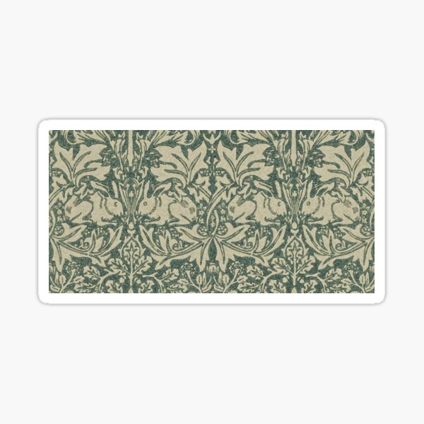 "William Morris Brer Rabbit print" Sticker by thomasjgaulton | Redbubble