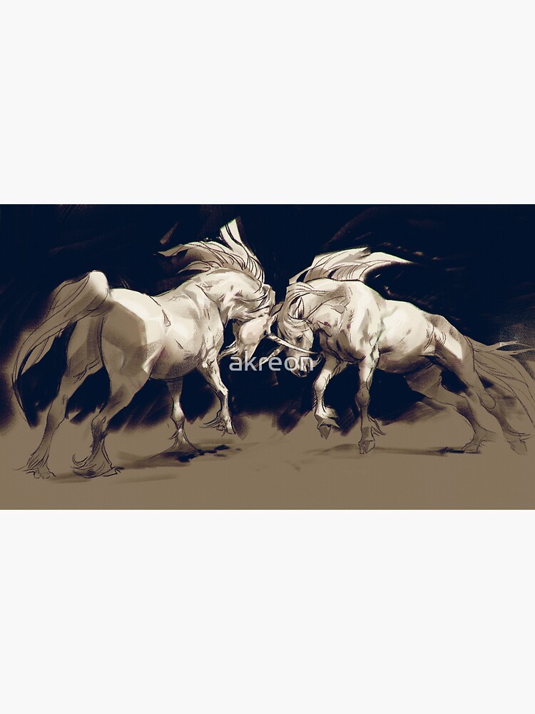 "Unicorns Fighting" Sticker for Sale by akreon | Redbubble