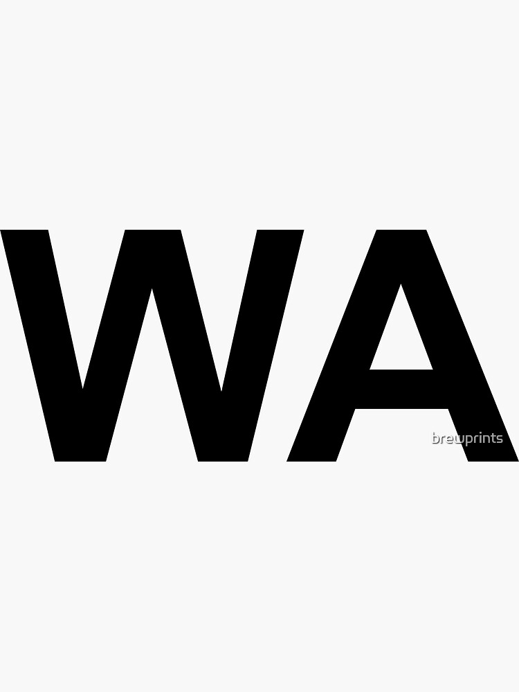 "Washington State Letters" Sticker by brewprints | Redbubble