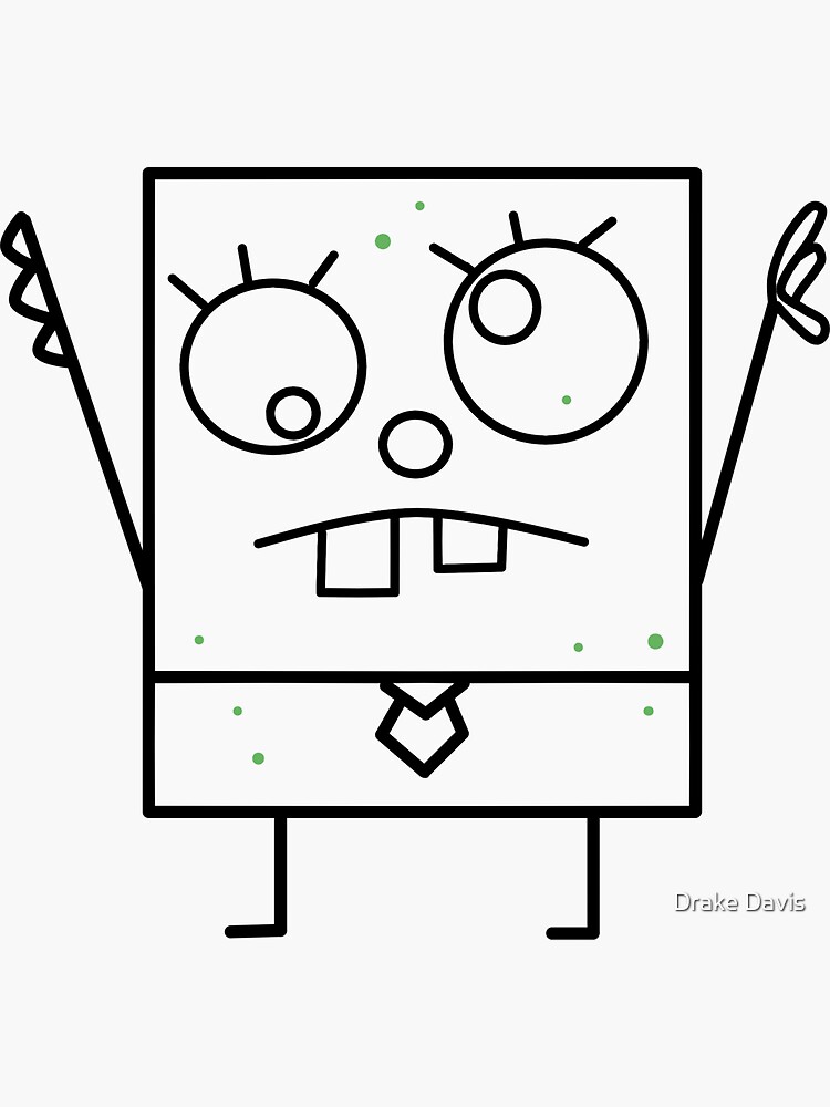 "Doodlebob " Sticker for Sale by Dldaviz | Redbubble