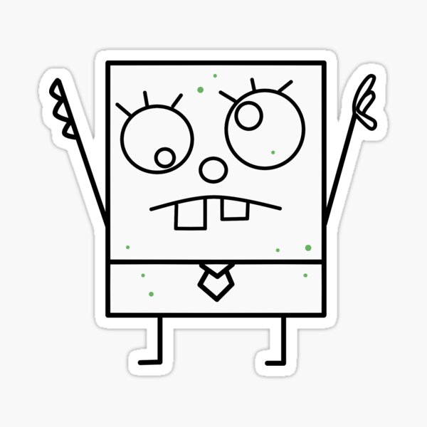 "Doodlebob " Sticker for Sale by Dldaviz | Redbubble