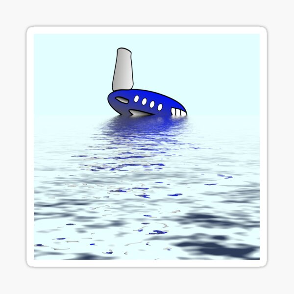 "Digital Illustration - plane crash" Sticker for Sale by funkyworm ...