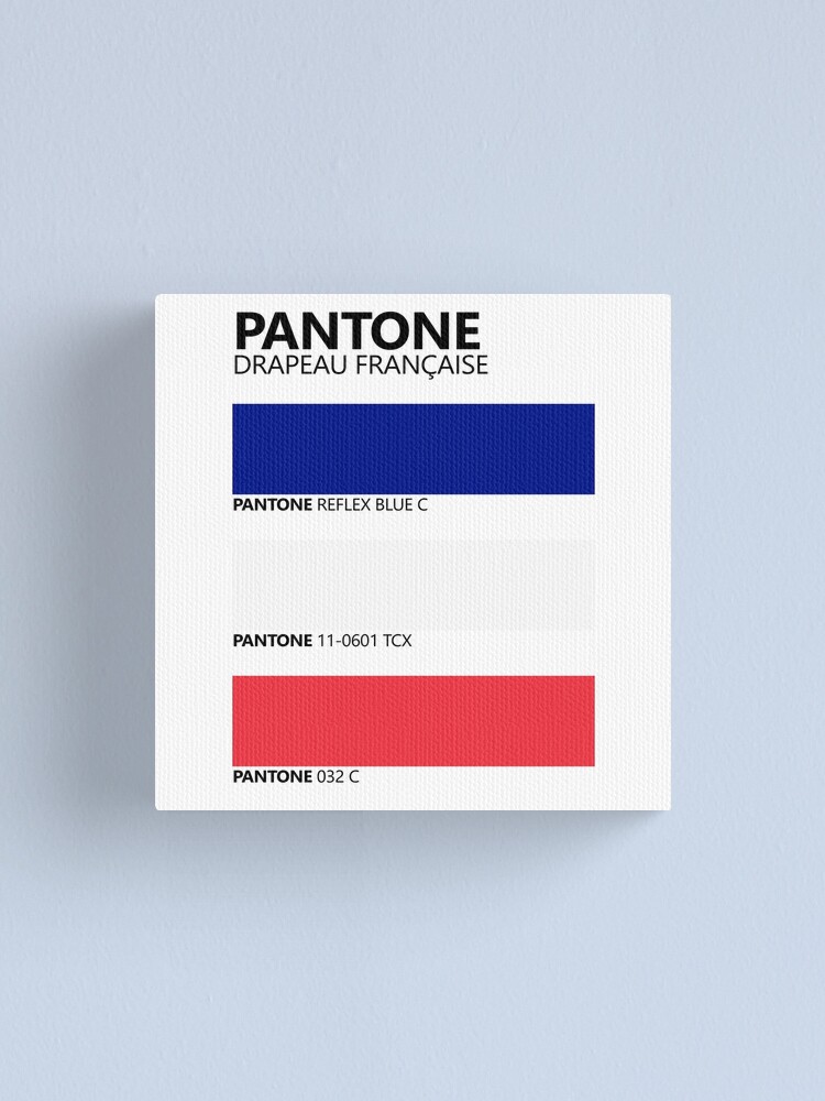 "Pantone Drapeau Français French Flag Colour Palette" Canvas Print for ...