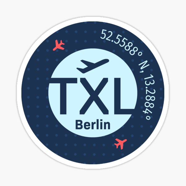 "Berlin airport" Sticker for Sale by Aviators | Redbubble
