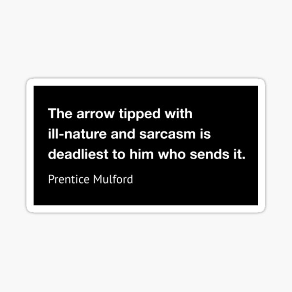 "Prentice Mulford the arrow deadliest - black" Sticker by topower ...