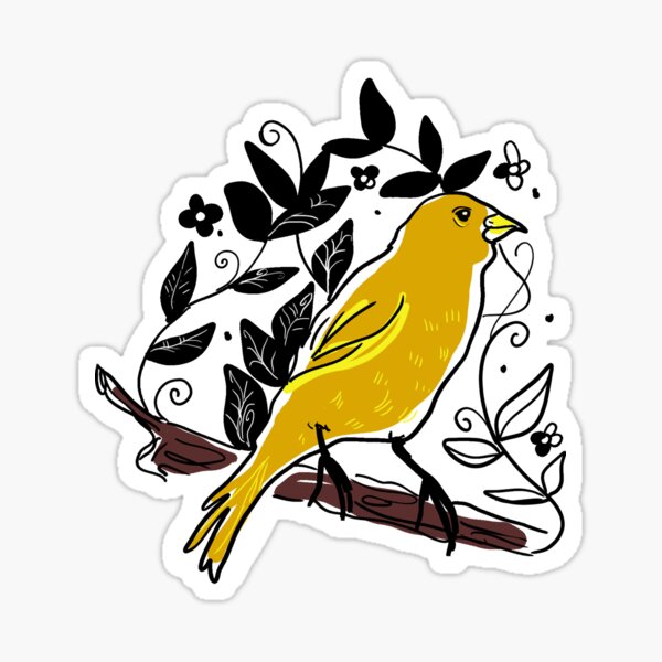 "Canary bird" Sticker by markatos | Redbubble